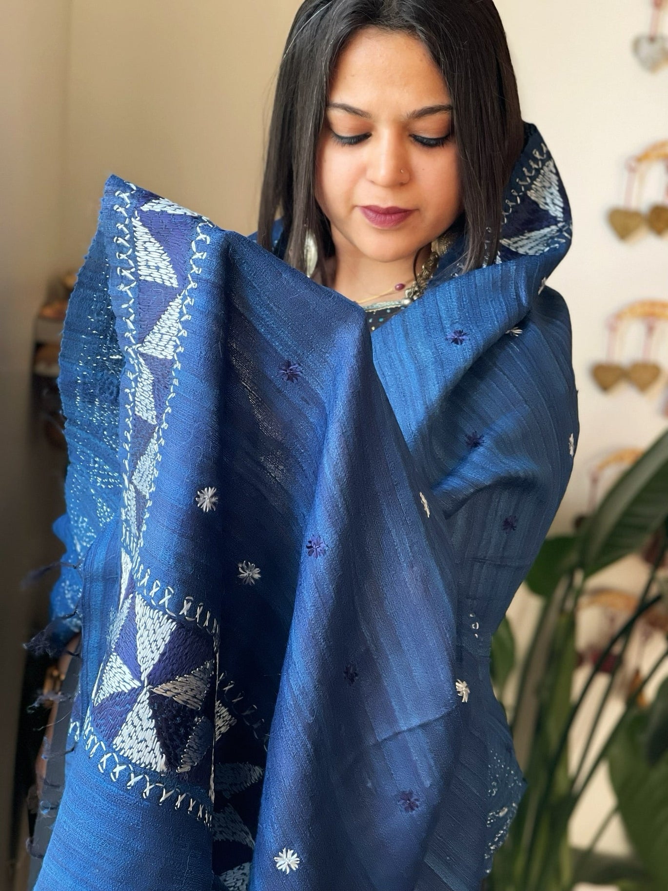 Handmade Phulkari Dupatta in Pure Fabrics, Silk, Cotton – Masakalee